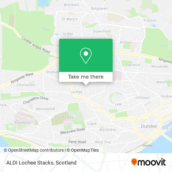 How to Get to ALDI Lochee Stacks in Dundee by Bus or Train?