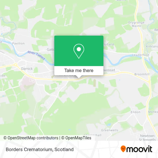 How to Get to Borders Crematorium in Scottish Borders by Bus or Train?