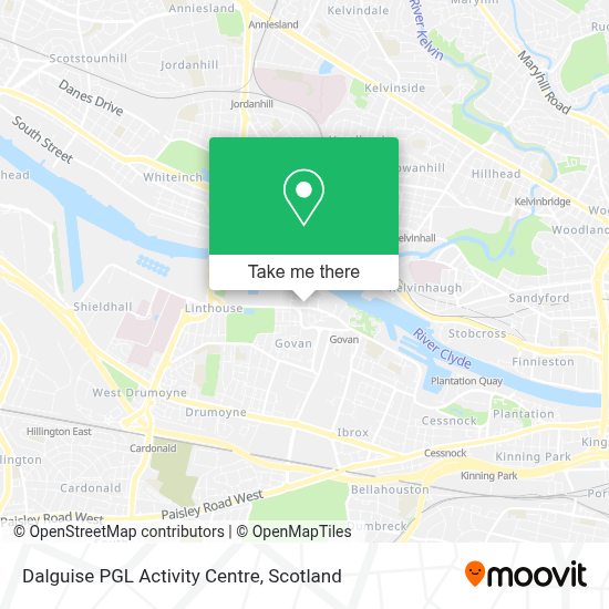 How to get to Dalguise PGL Activity Centre in Glasgow by bus or train?