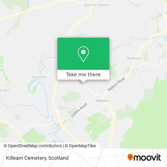 How to get to Killearn Cemetery in Stirling by Bus or Train?
