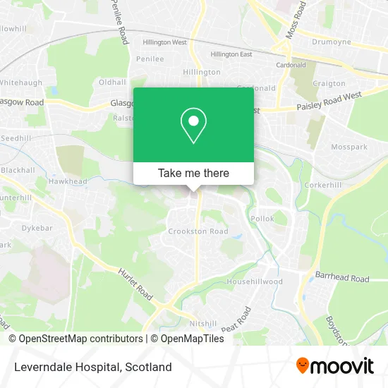 How to Get to Leverndale Hospital in Glasgow by Bus or Train?
