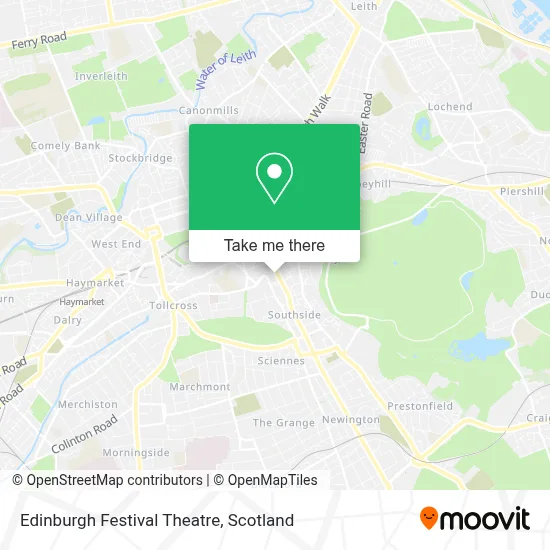 How to Get to Edinburgh Festival Theatre by Bus, Train or Light Rail?