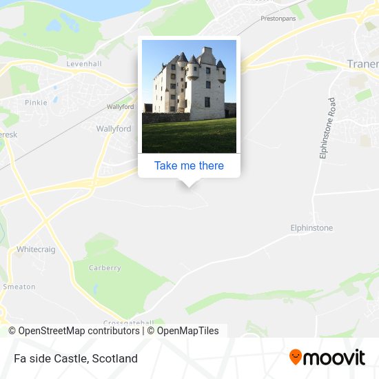 How to Get to Fa side Castle in East Lothian by Bus or Train?