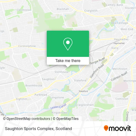 How to Get to Saughton Sports Complex in Edinburgh by Train?