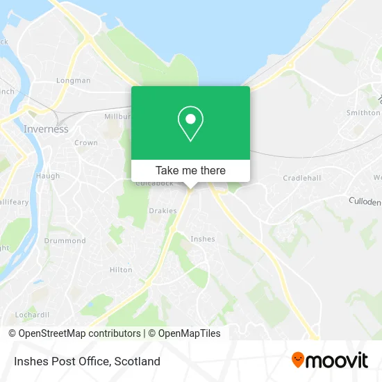 How to Get to Inshes Post Office in Inverness by Bus or Train?