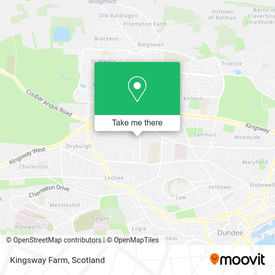 How to get to Kingsway Farm in Dundee by bus or train?