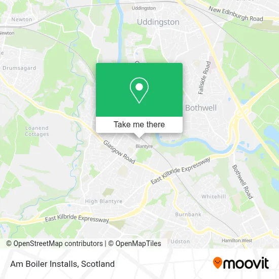 How to Get to Am Boiler Installs in Blantyre by Train or Bus?