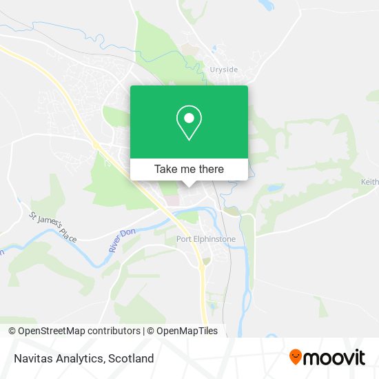 How to get to Navitas Analytics in Inverurie by bus or train?