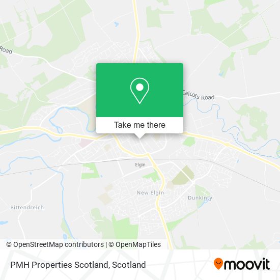 How to get to PMH Properties Scotland in Elgin by bus or train?