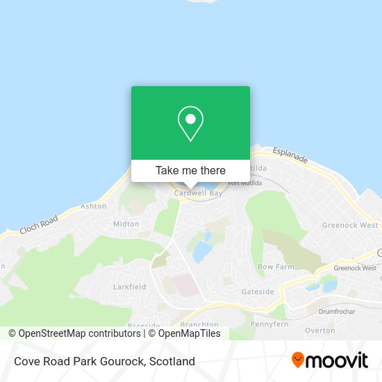 How to get to Cove Road Park Gourock by Bus or Train?