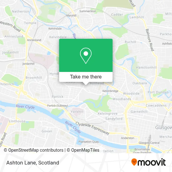 How to Get to Ashton Lane in Glasgow by Bus or Train?