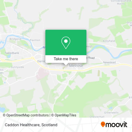 How to get to Caddon Healthcare in Melrose by bus or train?