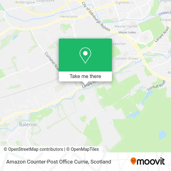 How to Get to Amazon Counter-Post Office Currie in Edinburgh by Bus or ...