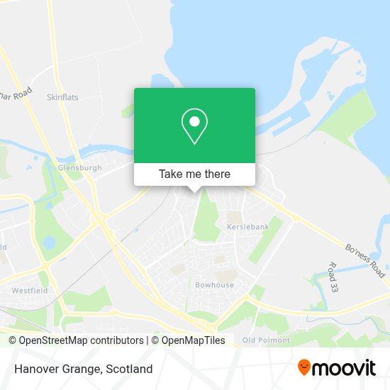 How to get to Hanover Grange in Grangemouth by bus or train?