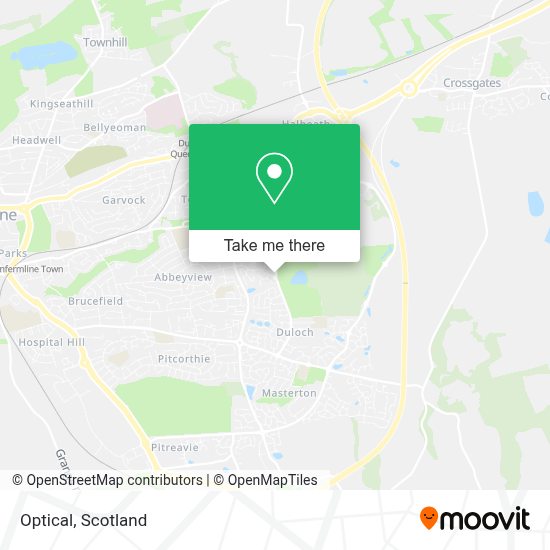 How to get to Optical in Dunfermline by bus or train?