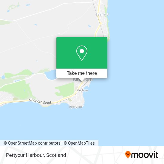 How to get to Pettycur Harbour in Kinghorn by bus, train or light rail?