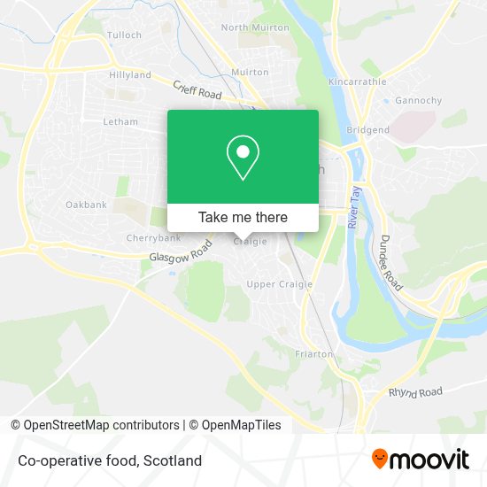 How to get to Co-operative food in Perth by bus or train?