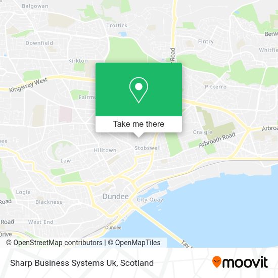 How to get to Sharp Business Systems Uk in Dundee by bus or train?
