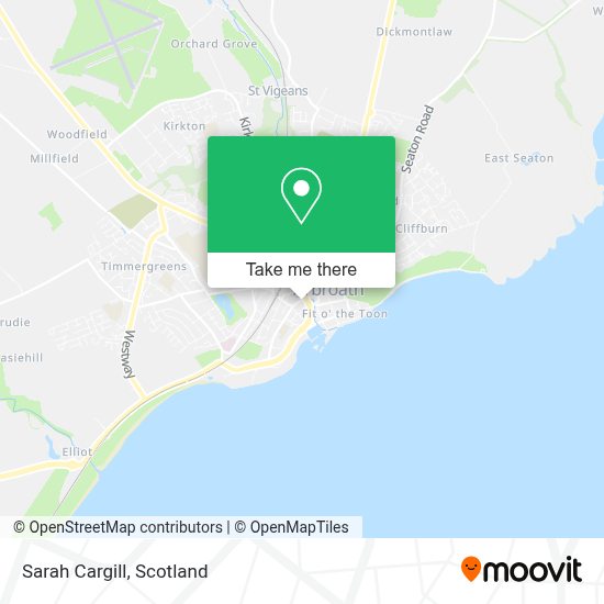 How to get to Sarah Cargill in Arbroath by bus or train?