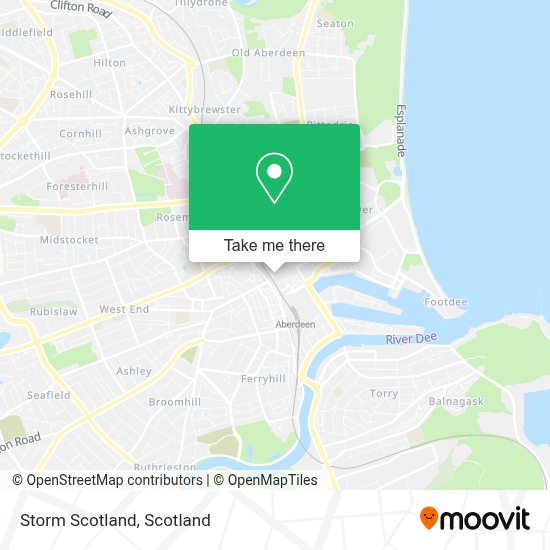 How to get to Storm Scotland in Aberdeen by bus or train?