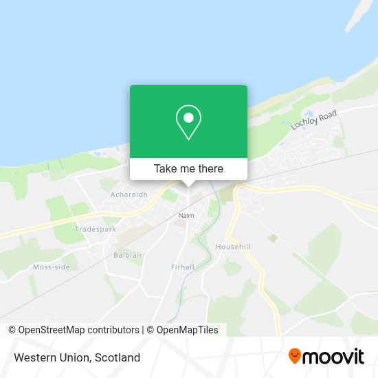 How to get to WESTERN UNION in Nairn by bus or train?
