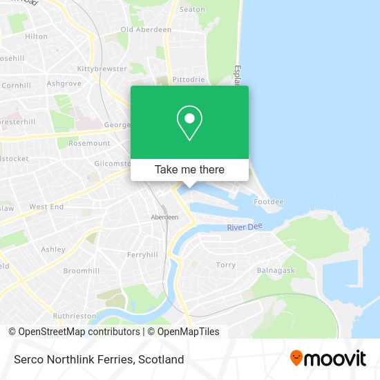 How to Get to Serco Northlink Ferries in Aberdeen City by Bus or Train?