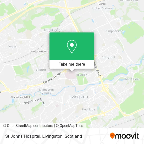 How to Get to St Johns Hospital, Livingston by Bus, Train or Light Rail?