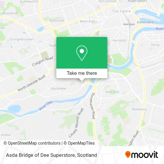 How to Get to Asda Bridge of Dee Superstore in Aberdeen by Bus or Train?