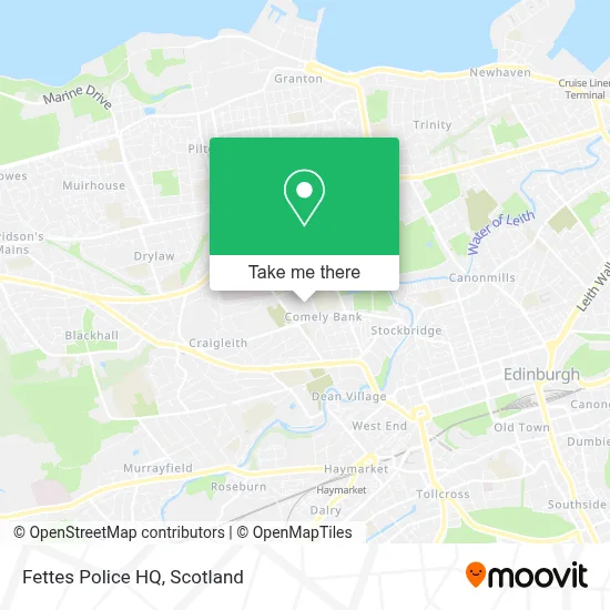 How to Get to Fettes Police HQ in Edinburgh by Bus, Light Rail or Train?