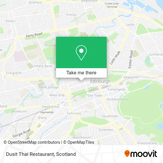 How to Get to Dusit Thai Restaurant in Edinburgh by Bus, Train or Light ...