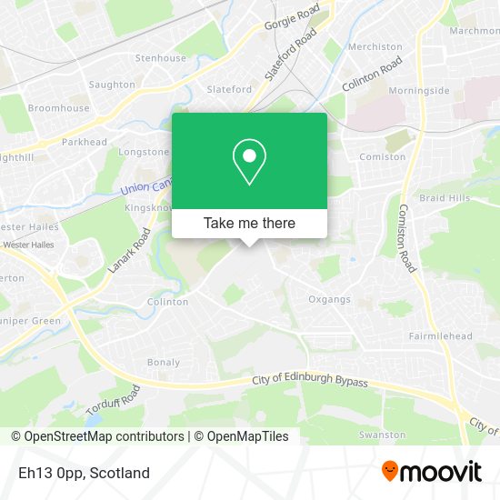 How to Get to Eh13 0pp in Edinburgh by Bus or Train?