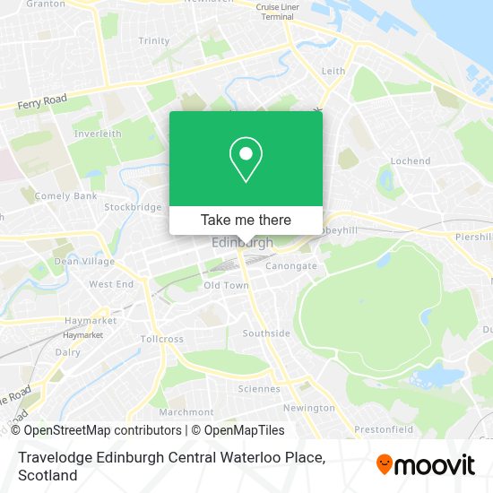How to Get to Travelodge Edinburgh Central Waterloo Place by Bus or Train?