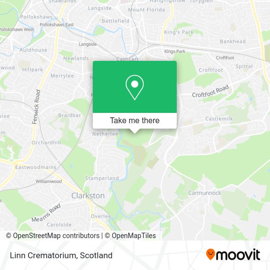 How to Get to Linn Crematorium in Glasgow City by Bus, Train or Light Rail?
