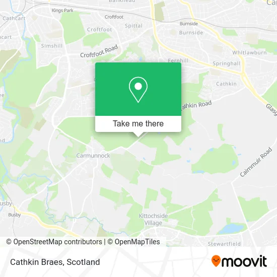 How to Get to Cathkin Braes in Glasgow City by Train?