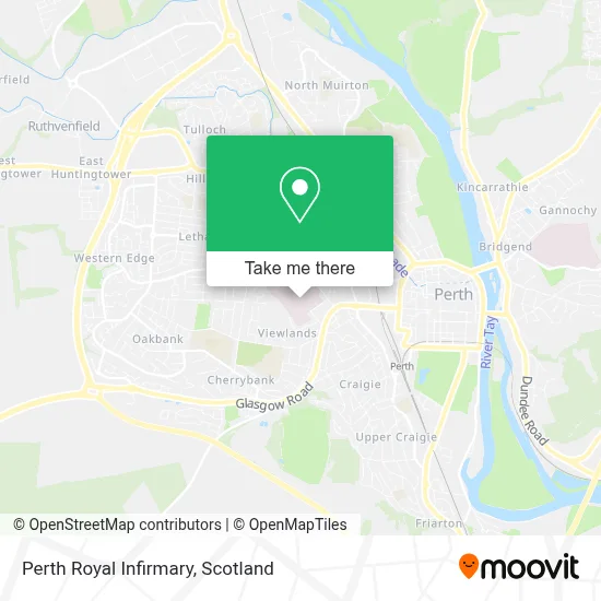 How to Get to Perth Royal Infirmary by Bus or Train?