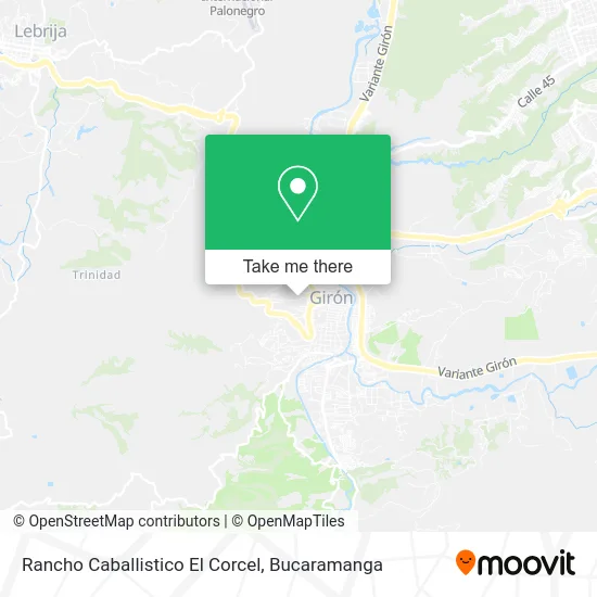 ¿Cómo llegar a Rancho Caballistico El Corcel en Bucaramanga en autobús?
