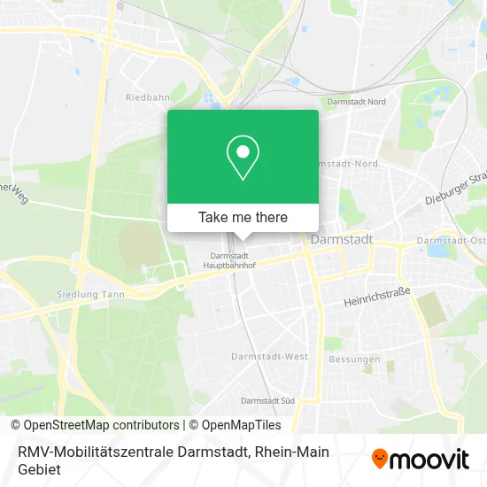 How to Get to RMV-Mobilitätszentrale Darmstadt by Bus or Train?