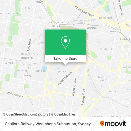 How to Get to Chullora Railway Workshops Substation by Bus or Train?