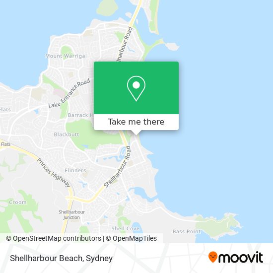 How to get to Shellharbour Beach by train or bus?