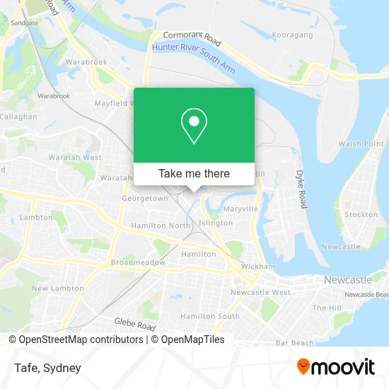 How to Get to Tafe in Tighes Hill by Bus or Train?