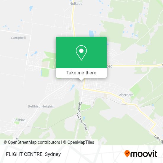 How to get to FLIGHT CENTRE in Cessnock by bus or train?