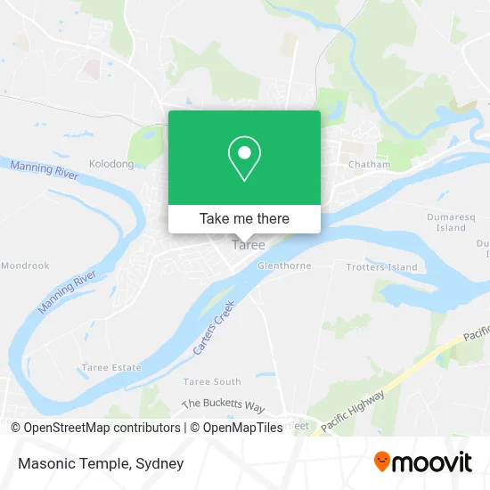 How to Get to Masonic Temple in Taree by Bus or Train?