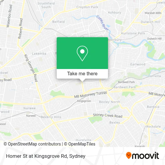 How to Get to Homer St at Kingsgrove Rd by Bus or Train?