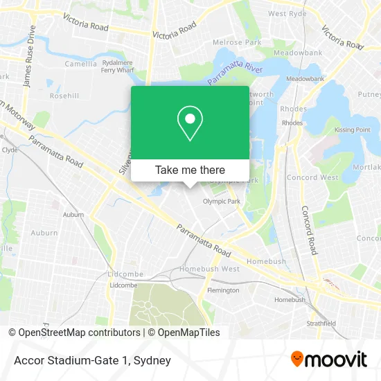 How to Get to Accor Stadium-Gate 1 in Sydney Olympic Park by Bus or Train?