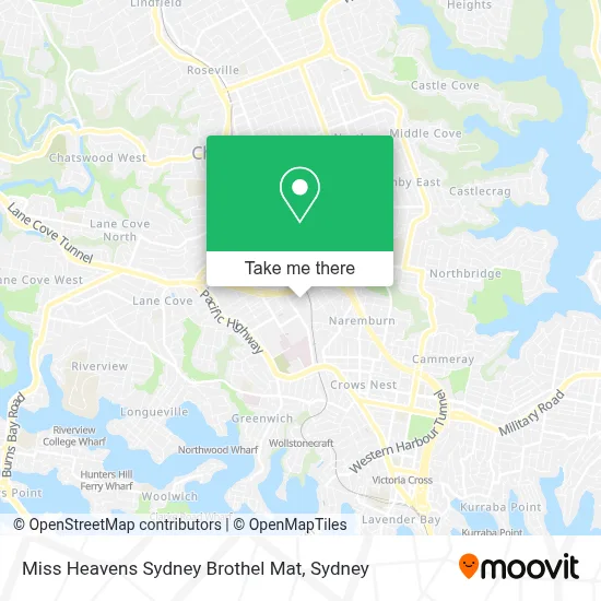 How to Get to Miss Heavens Sydney Brothel Mat in Artarmon by Bus, Train ...