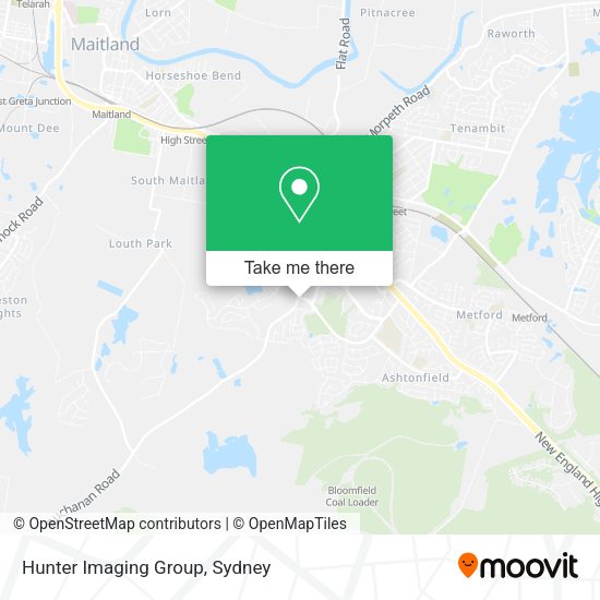 How to get to Hunter Imaging Group in East Maitland by bus or train?