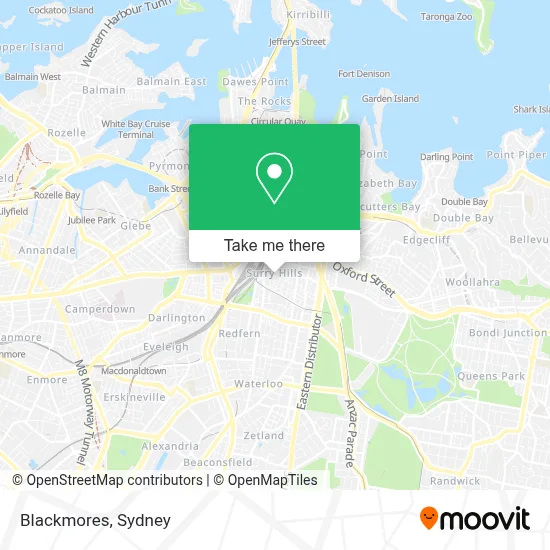 How to Get to Blackmores in Surry Hills by Bus, Train, Metro or Ferry?