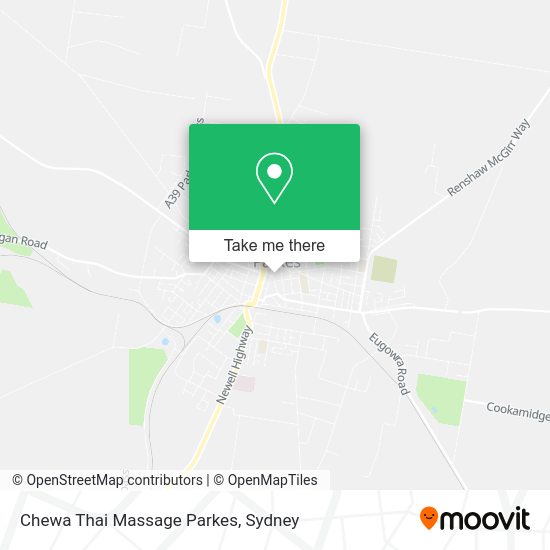 How to get to Chewa Thai Massage Parkes in Parkes (NSW) by bus or train?