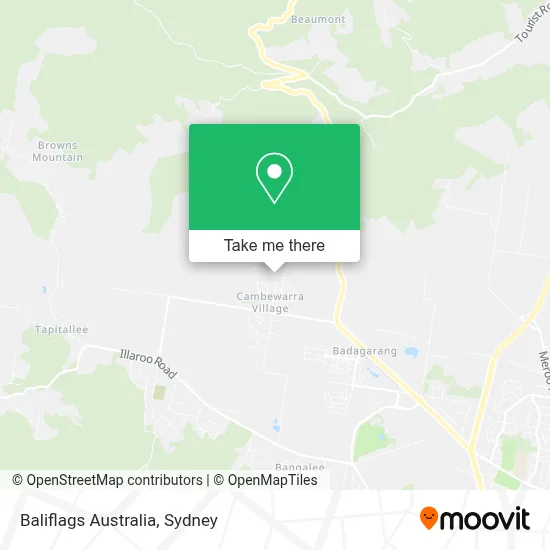 How to Get to Baliflags Australia in Cambewarra Village by Bus or Train?