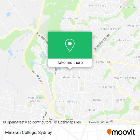 How to Get to Minarah College in Green Valley (NSW) by Bus or Train?